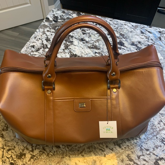 Cutter & Buck | Bags | Cutter Buck Leather Weekender Duffle Bag | Poshmark